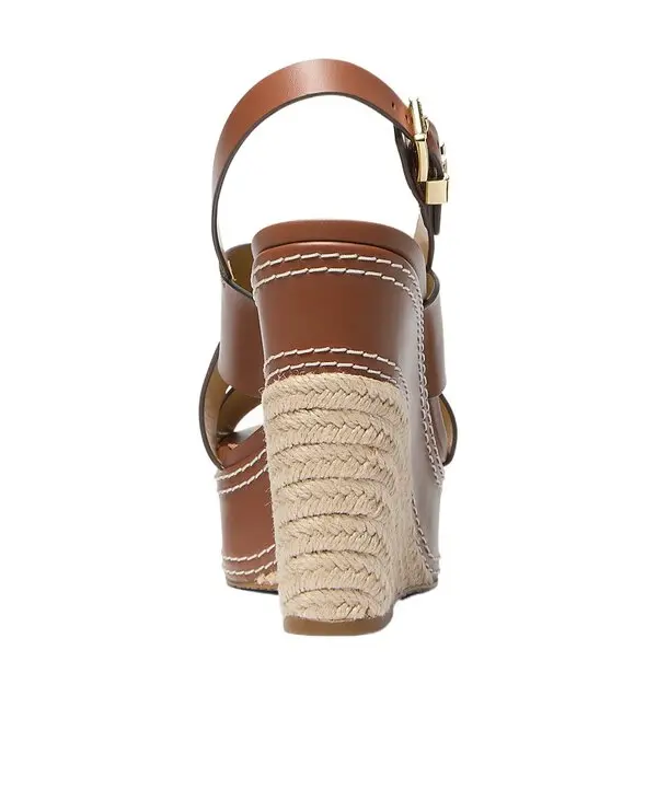 Michael Kors Nora Wedge Sandals With Buckle Closure