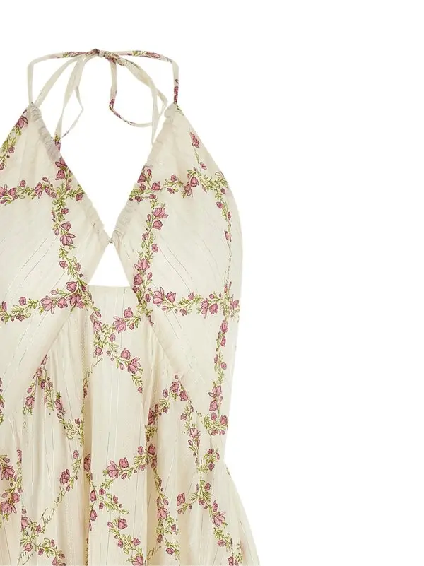 TWINSET Floral Halterneck Maxi Dress