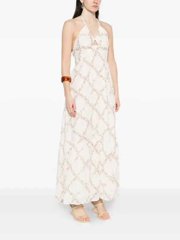 TWINSET Floral Halterneck Maxi Dress