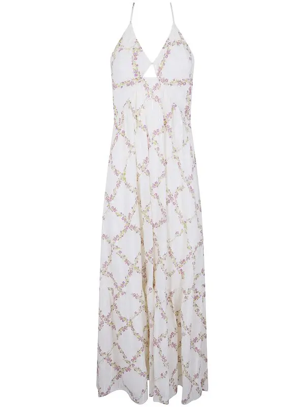 TWINSET Floral Halterneck Maxi Dress