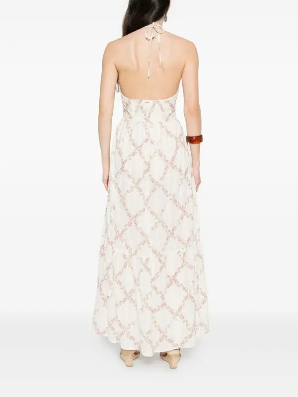 TWINSET Floral Halterneck Maxi Dress