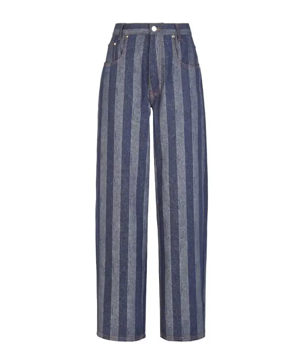Fendi Pequin Denim Trousers - Blue