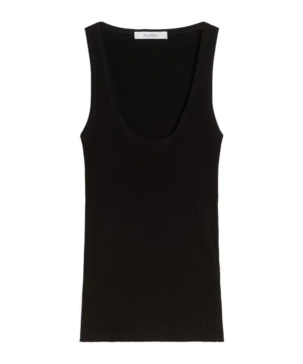 Max Mara Ghiro Ribbed Knit Tank Top - Black