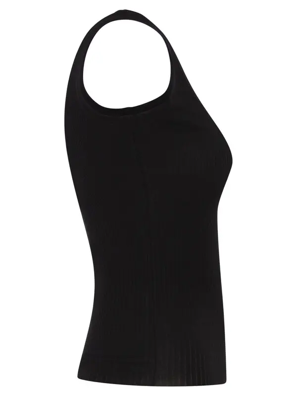 Max Mara Ghiro Ribbed Knit Tank Top - Black