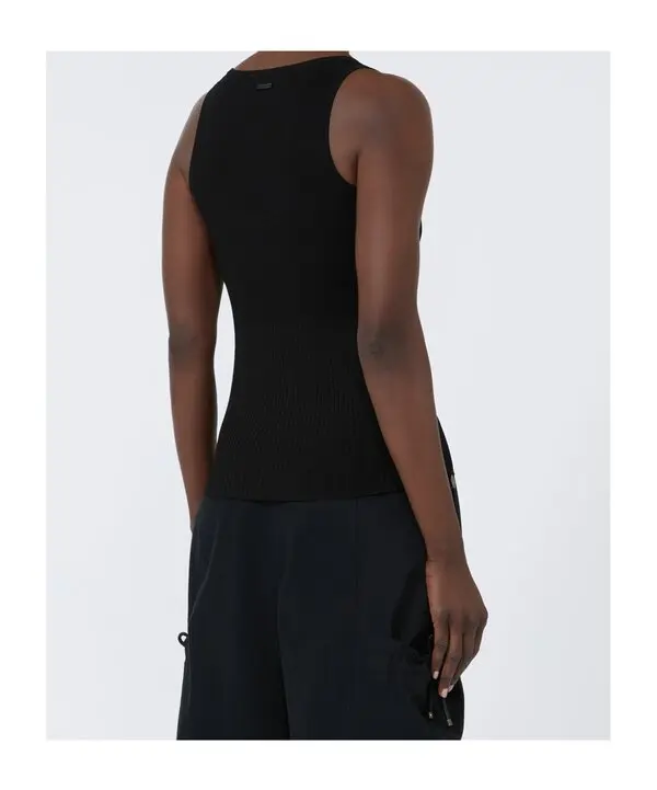 Max Mara Ghiro Ribbed Knit Tank Top - Black