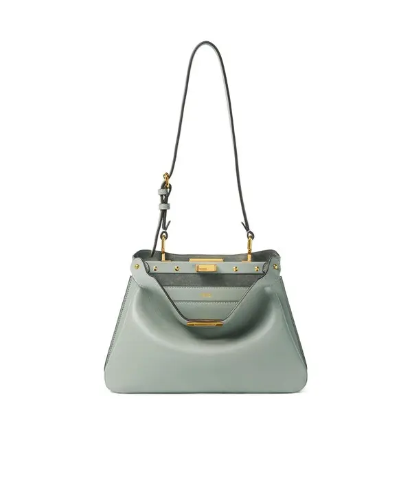 Fendi Peekaboo Soft Small Shoulder Bag - Green