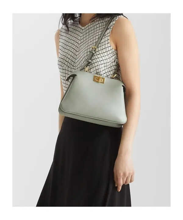 Fendi Peekaboo Soft Small Shoulder Bag - Green