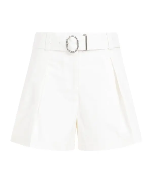 JIL SANDER Mid-rise Belted Shorts - White
