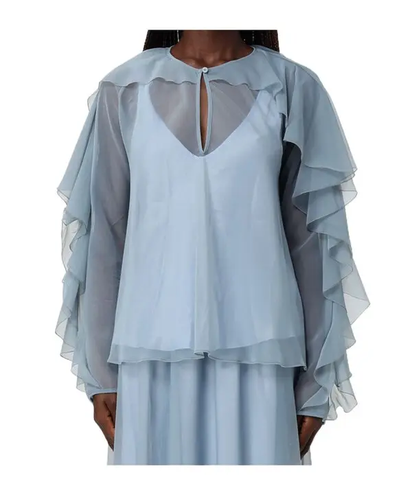FORTE_FORTE Ruffled Cover-up With Button Closure