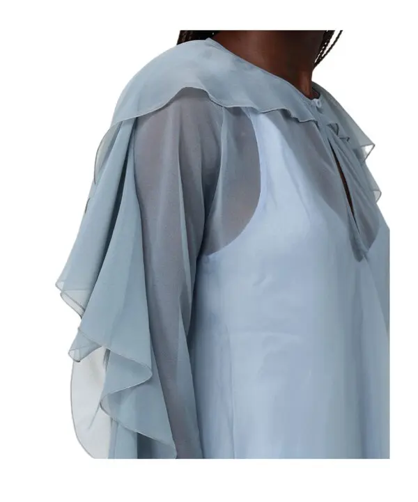 FORTE_FORTE Ruffled Cover-up With Button Closure