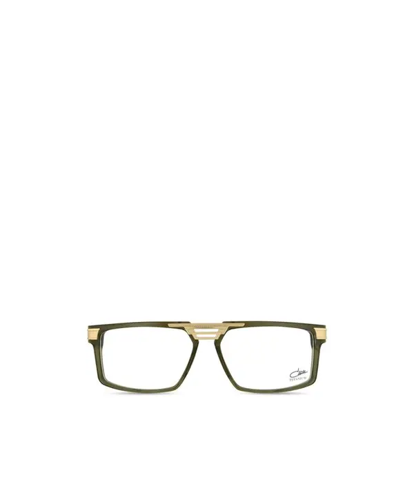 Cazal Geometric Flat Mirror Eyeglasses - Green
