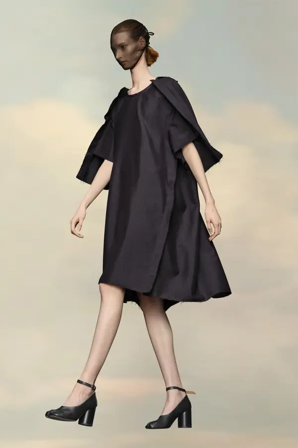MAISON MARGIELA Crewneck Frayed Edge Dress