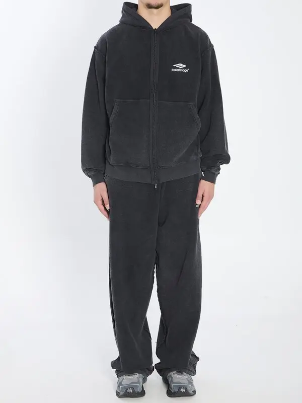 Balenciaga Logo Embroidered Zip-up Jacket