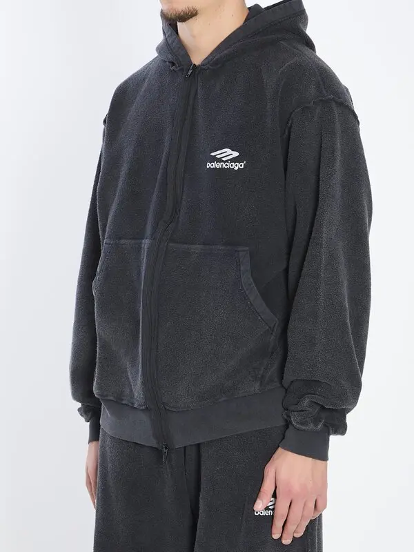 Balenciaga Logo Embroidered Zip-up Jacket
