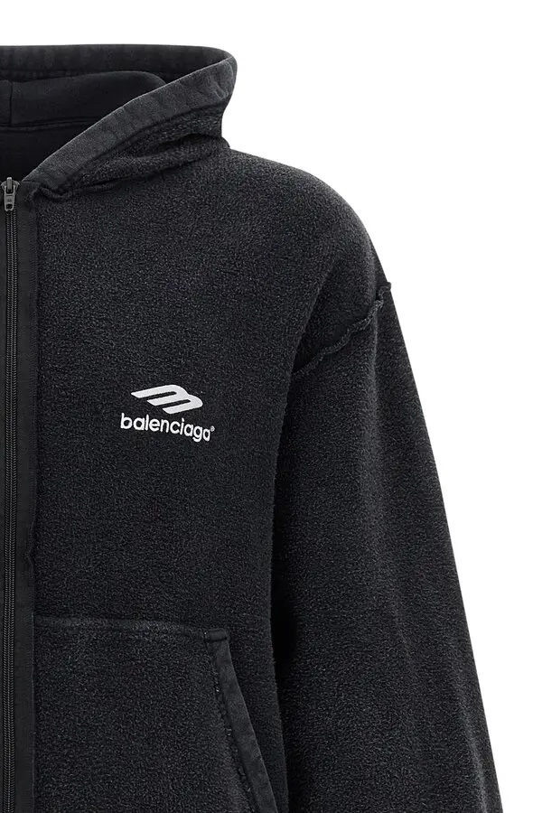 Balenciaga Logo Embroidered Zip-up Jacket
