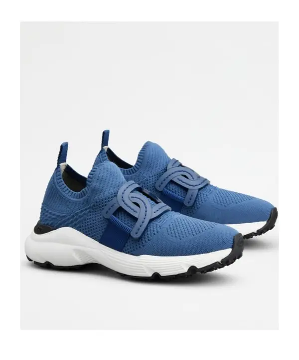 TOD'S Logo-patch Low-top Sneakers - Blue