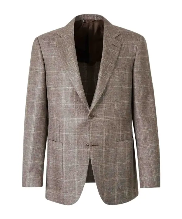 Canali American Straight Plaid Blazer - Gray