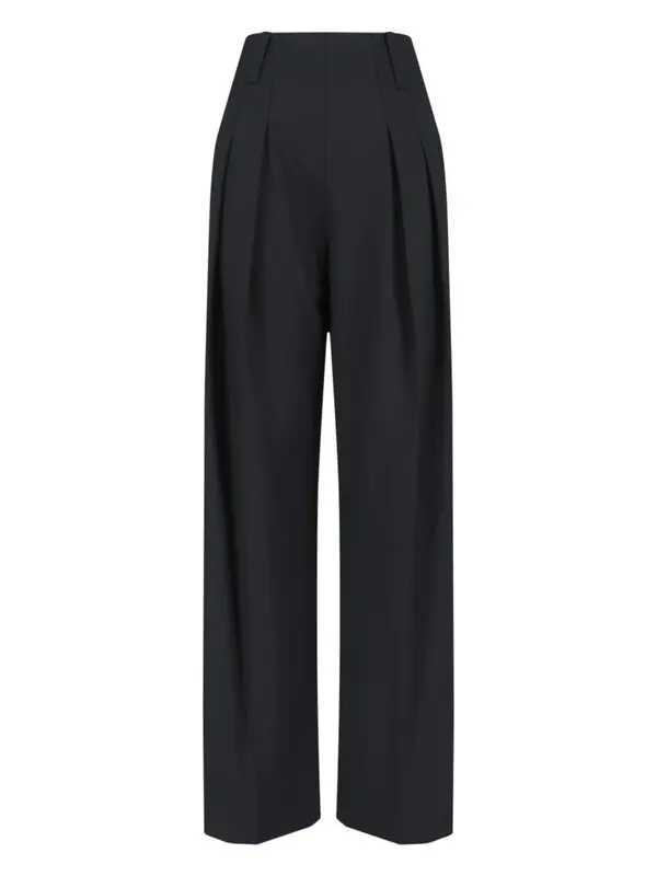 Victoria Beckham Pleated Trousers - Black