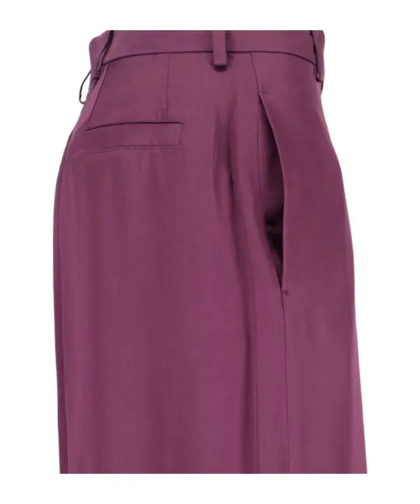 Dries Van Noten Pleated Wide-leg Trousers - Red