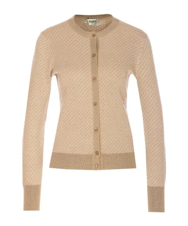 Fendi Crewneck Buttoned Knitted Cardigan - No