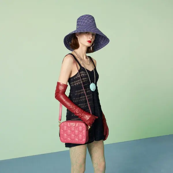 Gucci Gg Matelassé Zip-up Crossbody Bag