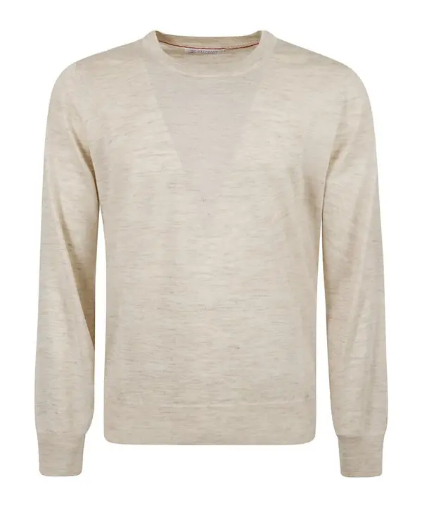 Brunello Cucinelli Long-sleeved Crewneck Jumper - Nude