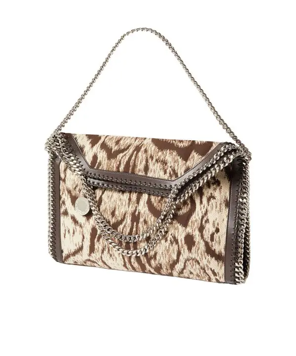 Stella McCartney Falabella Cloud Leopard Fold-over Tote Bag - Brown