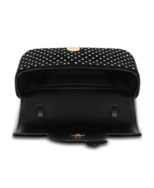 Balmain B-buzz Mini Velvet Crystal Embellished Bag