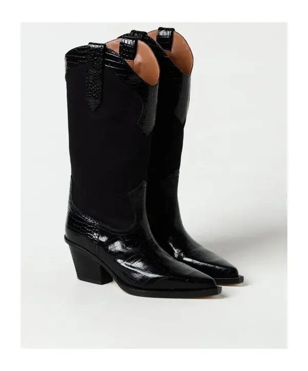 Paris Texas Rosario 60mm Paneled Boots - Black