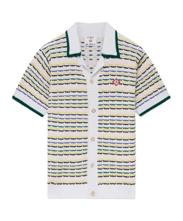 Casablanca Tuck Stitch Short Sleeve Shirt