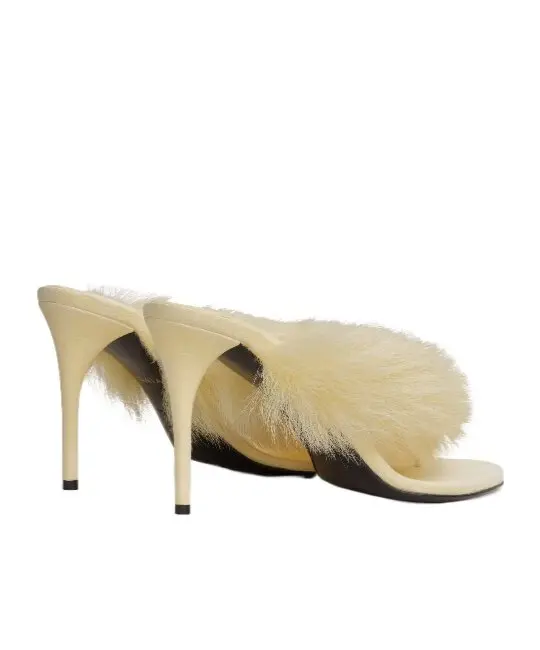 Alaïa Heeled Thong Mules With Lambskin Leather