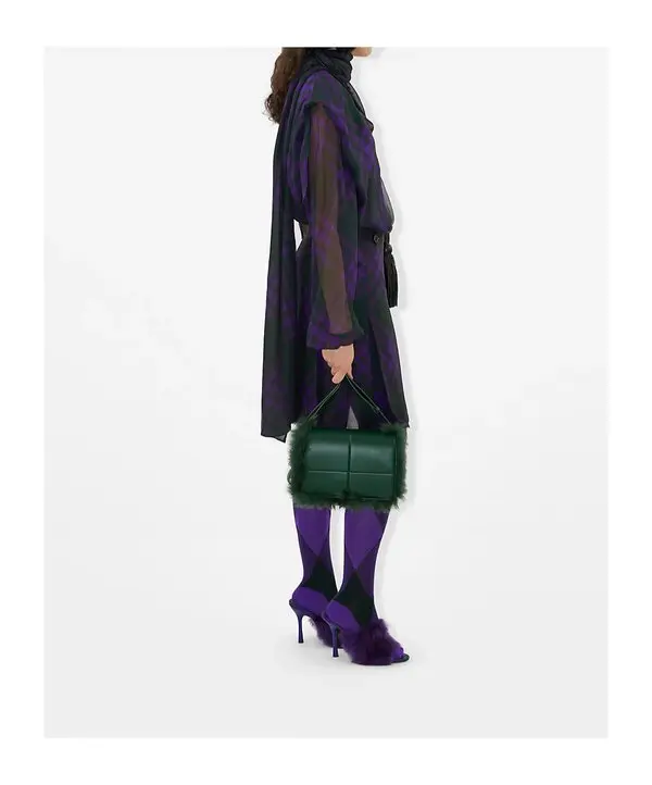 Burberry Check-pattern Scarf Detailed Blouse