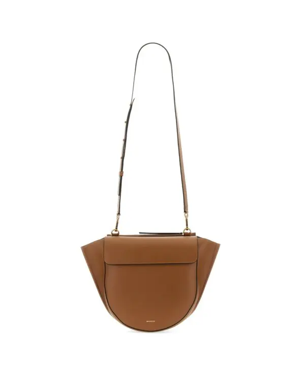 WANDLER Hortensia Medium Tote Bag With Logo Print - Brown