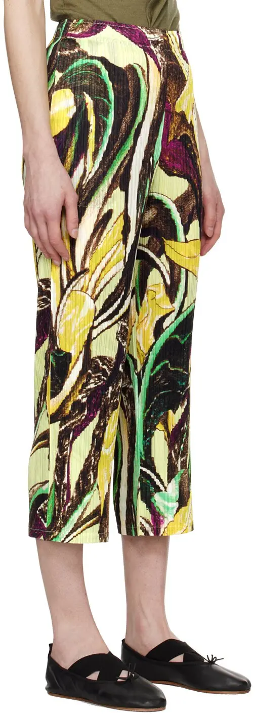 Issey Miyake Cropped Pleated Trousers - Multicolor