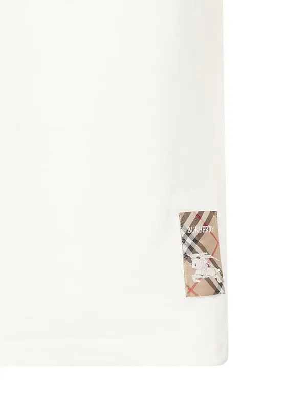 Burberry Check Patch Crewneck T-shirt - Chalk Color
