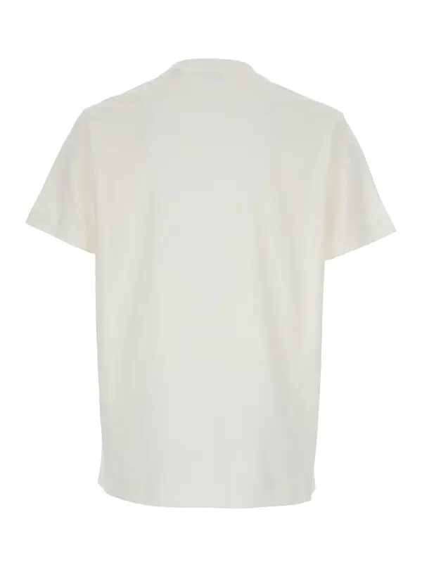 Burberry Check Patch Crewneck T-shirt - Chalk
