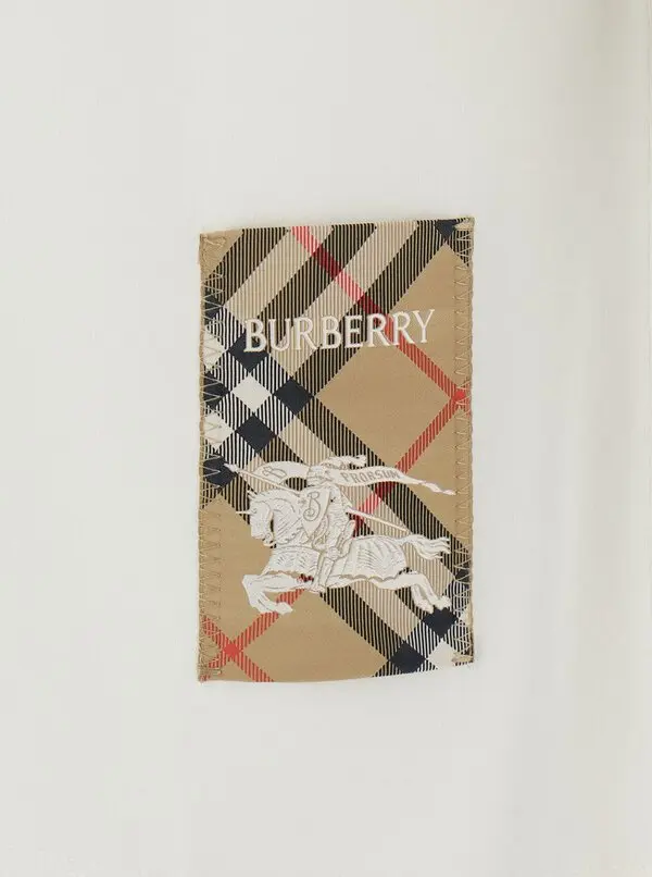Burberry Check Patch Crewneck T-shirt - Chalk