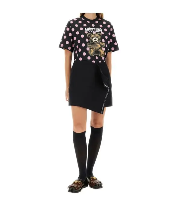 Moschino Teddy Bear Polka Dot T-shirt - Black