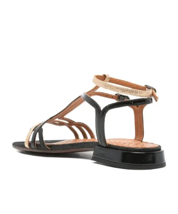 Chie Mihara Tylala Strappy Flat Sandals - Black