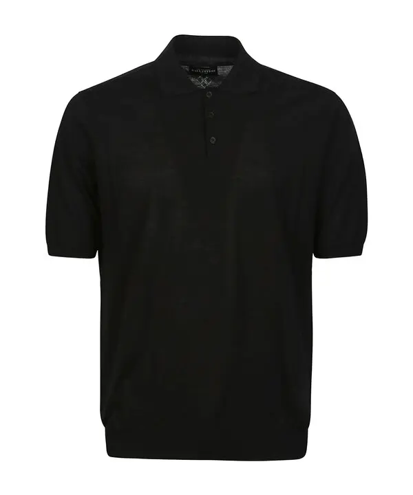 BALLANTYNE Cotton Polo Shirt - Black