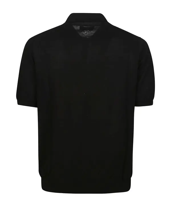 BALLANTYNE Cotton Polo Shirt - Black