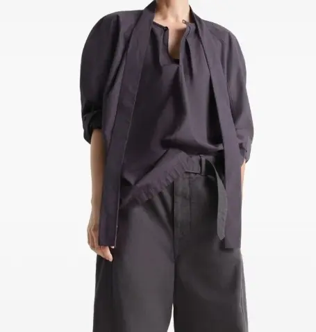 LEMAIRE Ascot Blouse With Rounded Hem