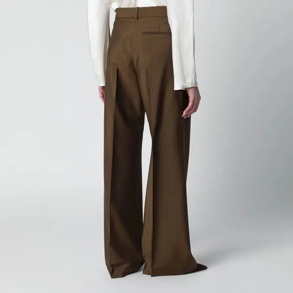 RÓHE Pleated Wide-leg Trousers - Green