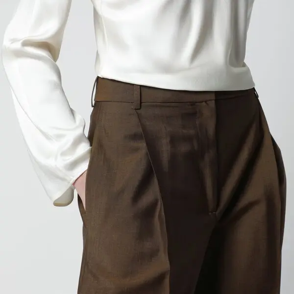 RÓHE Pleated Wide-leg Trousers - Green