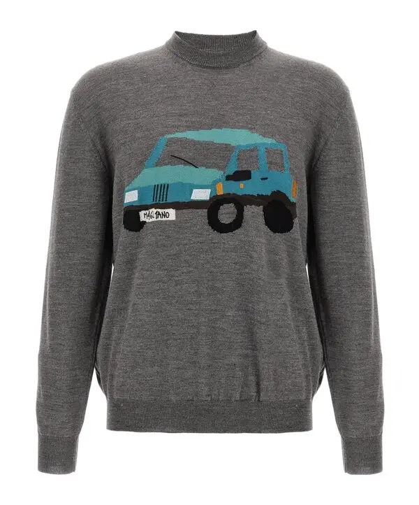 MAGLIANO Graphic Detailed Crewneck Sweater - Black