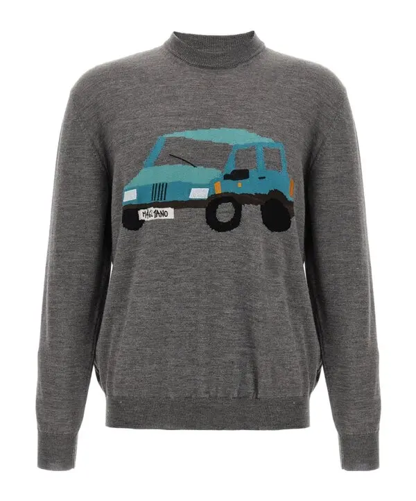 MAGLIANO Graphic Detailed Crewneck Sweater - Black
