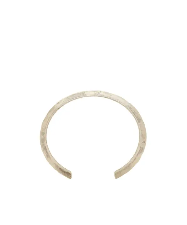 Saint Laurent Ridge Cuff Bracelet - Silver Oxide