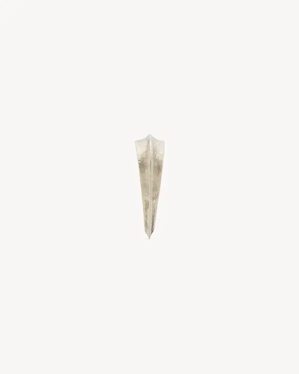 Saint Laurent Ridge Cuff Bracelet - Silver Oxide