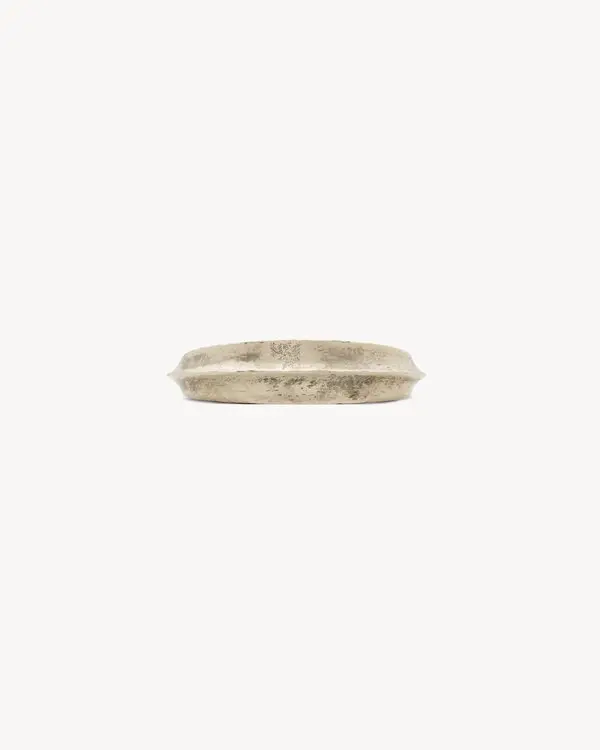 Saint Laurent Ridge Cuff Bracelet - Silver Oxide