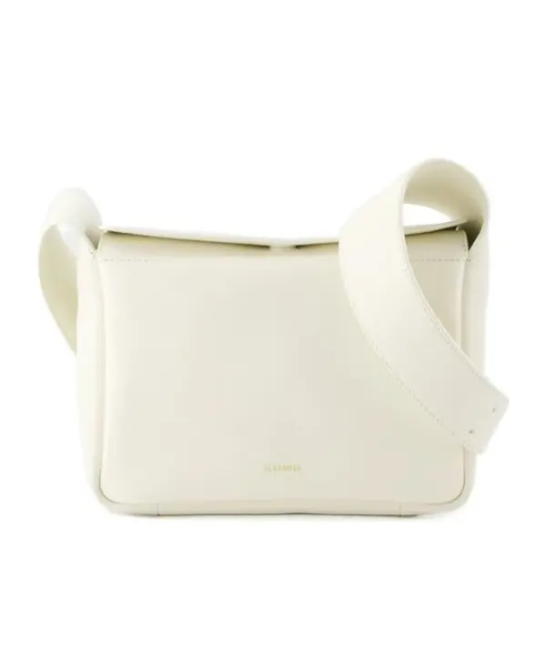 JIL SANDER Logo Detailed Zip-up Shoulder Bag - White